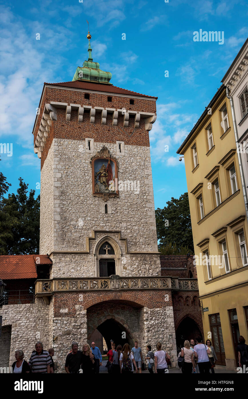 The Florian Gate n the City Walls of Krakow in Poland Stock Photo - Alamy
