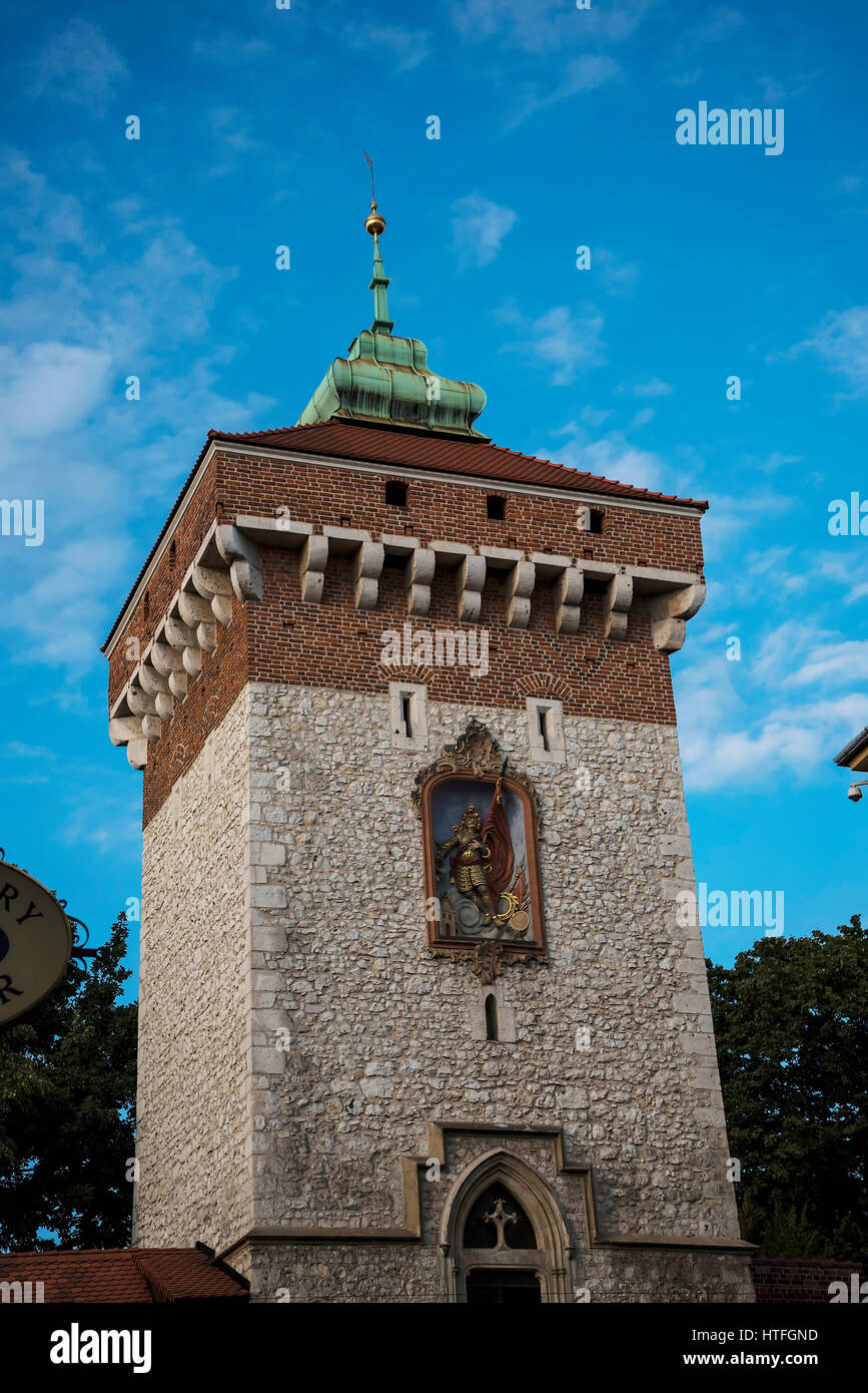 The Florian Gate n the City Walls of Krakow in Poland Stock Photo - Alamy