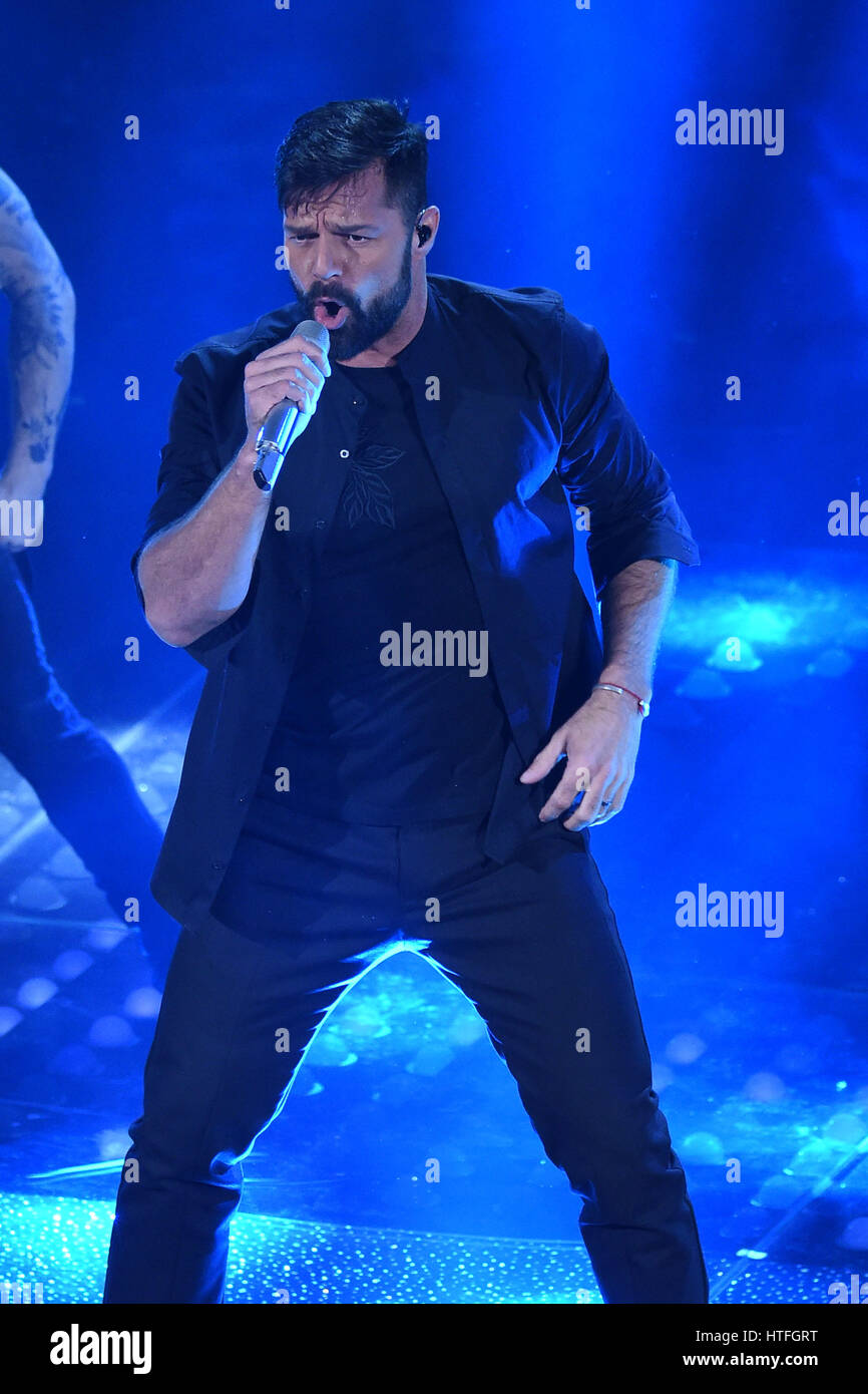 67th Sanremo Music Festival - First Evening Featuring: Ricky Martin ...