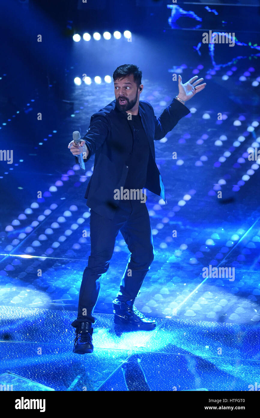 67th Sanremo Music Festival - First Evening Featuring: Ricky Martin ...