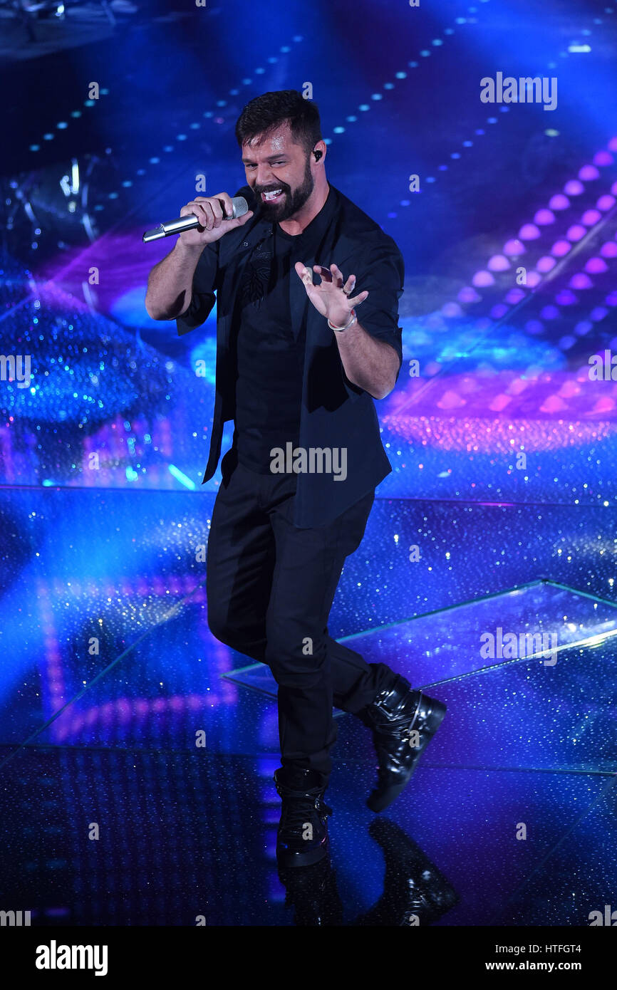 67th Sanremo Music Festival - First Evening Featuring: Ricky Martin ...