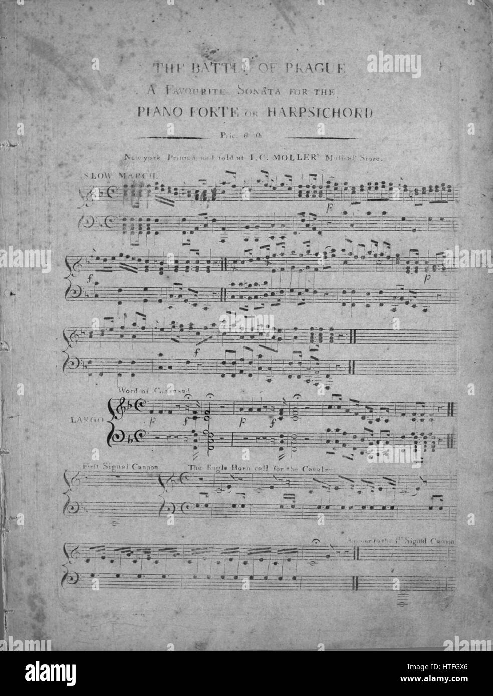Sheet music cover image of the song 'The Battle of Prague A Favourite ...