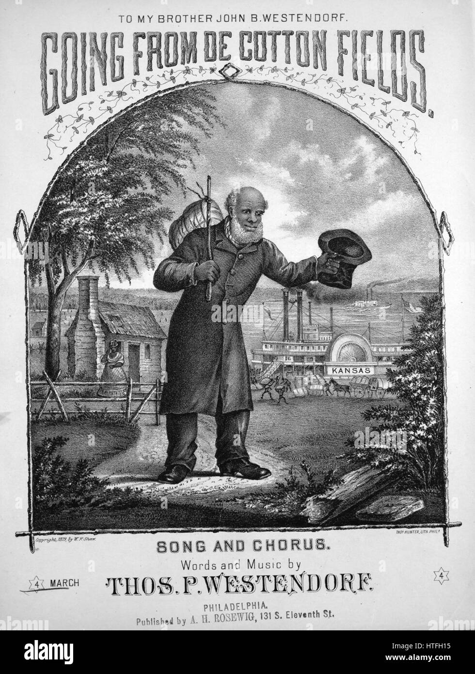 Sheet music cover image of the song 'Going From De Cotton Fields Song ...