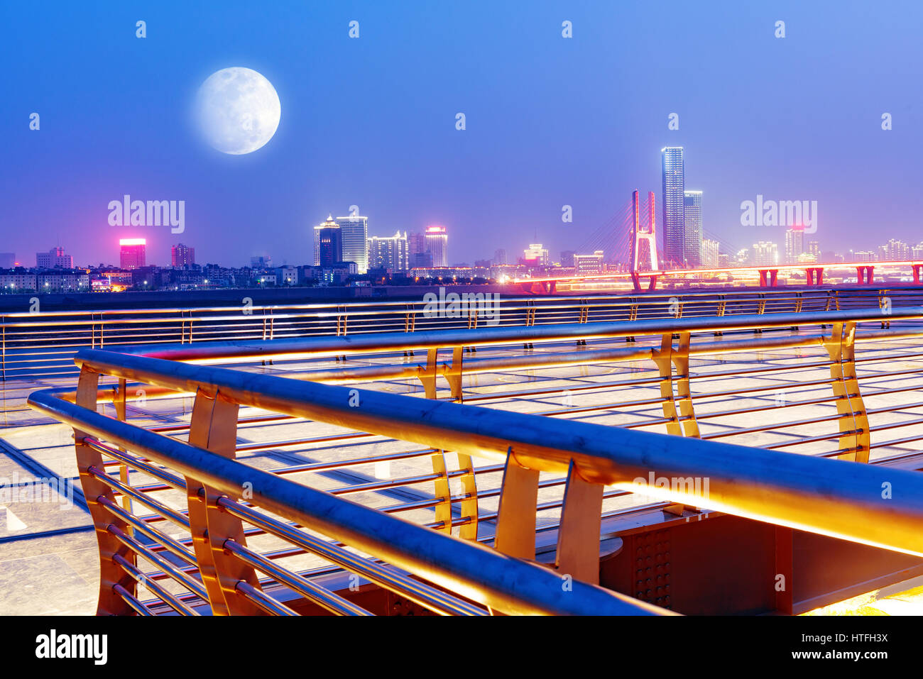 Eastern Chinese city of Nanchang night Stock Photo - Alamy