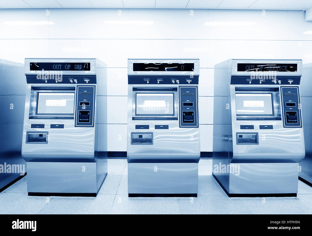 Subway station vending machines Stock Photo - Alamy