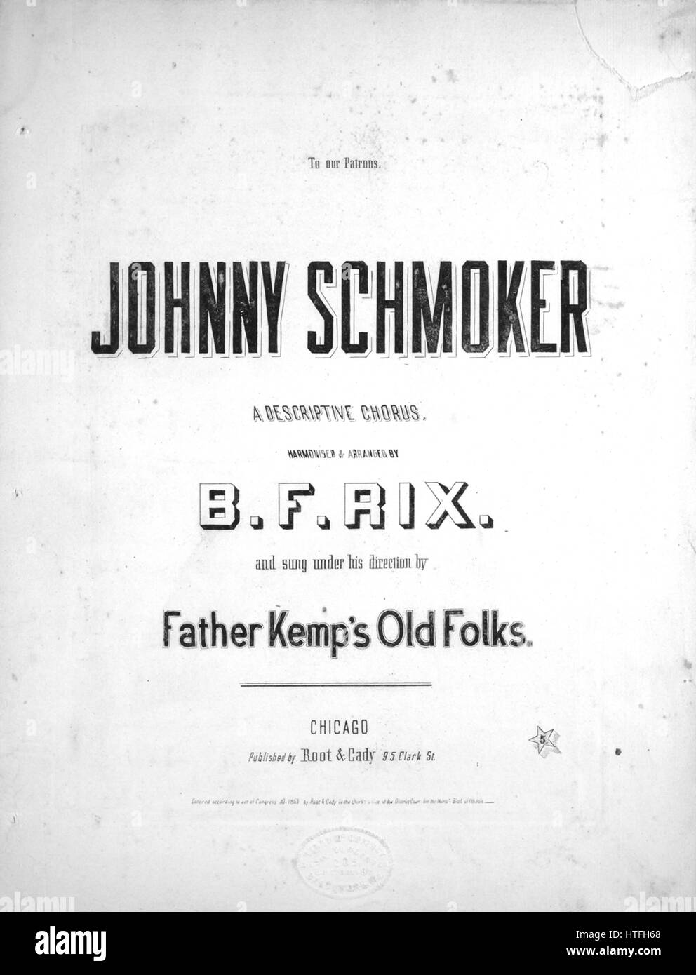 Sheet music cover image of the song 'Johnny Schmoker A Descriptive ...