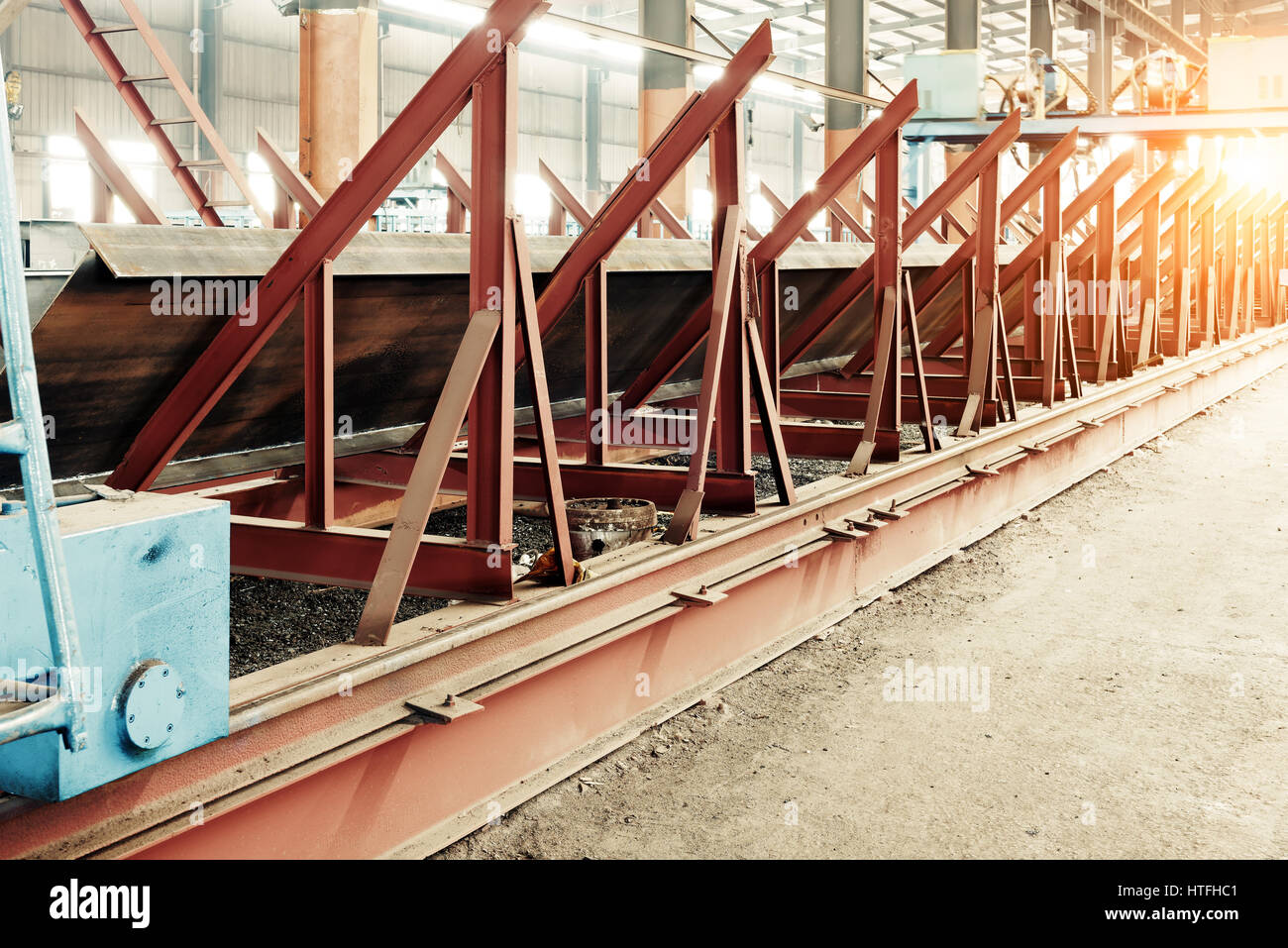 Steel factory floor, no room Stock Photo - Alamy