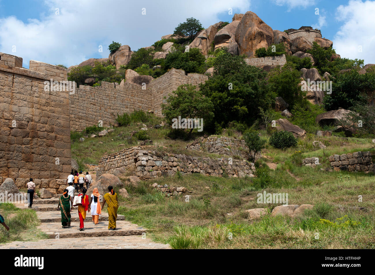 Indians visiting Chitradurga Fort. Chitradurga Fort is a fortification ...
