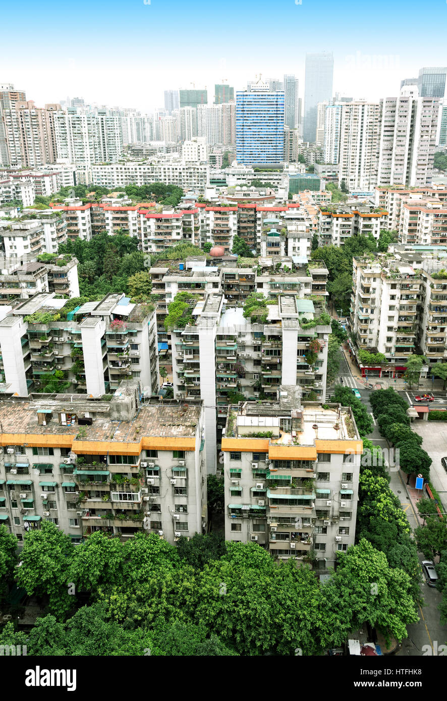Aerial view of residential area in Guangzhou, China Stock Photo - Alamy