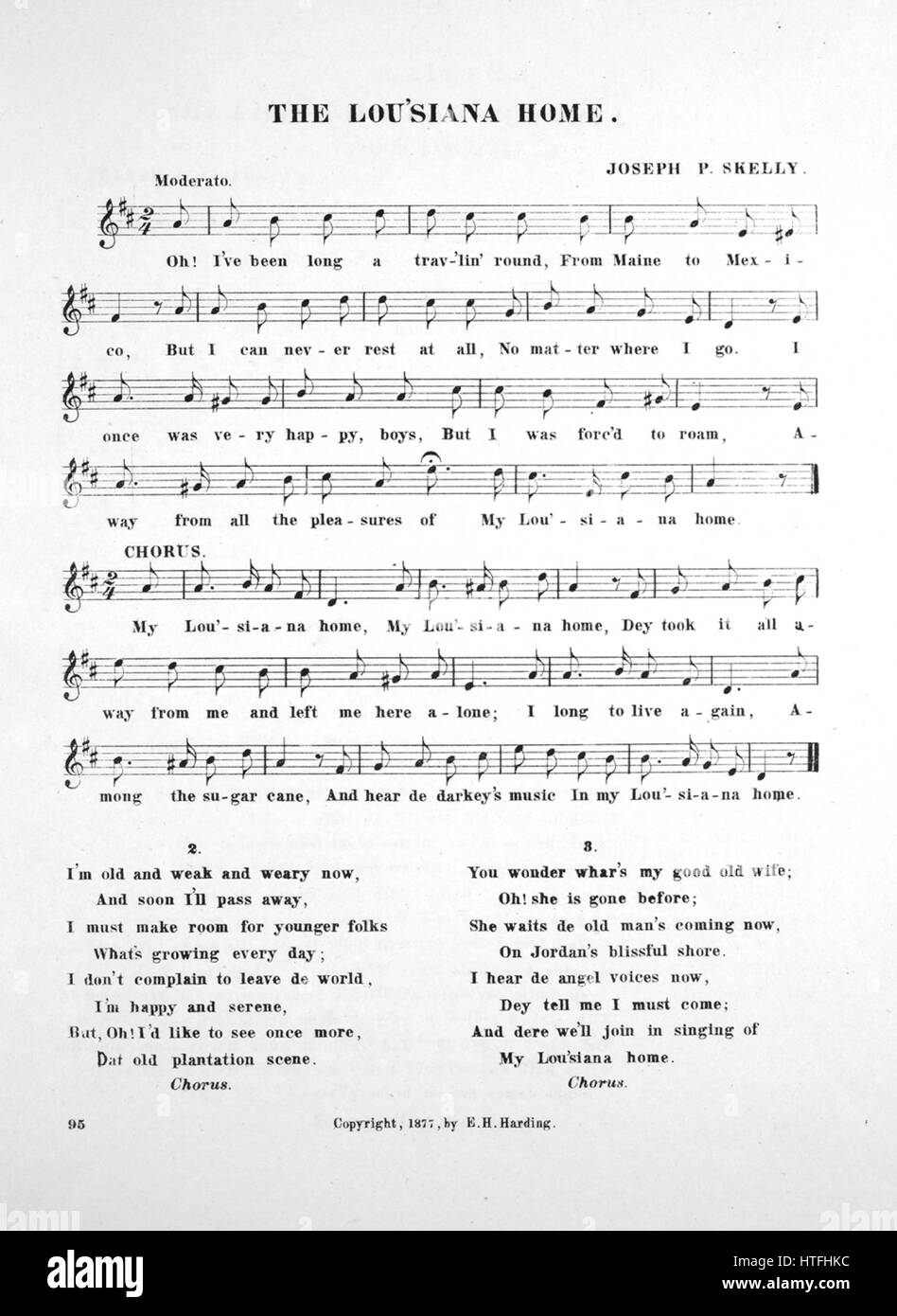 Sheet music cover image of the song 'The Lou'siana Home', with original ...