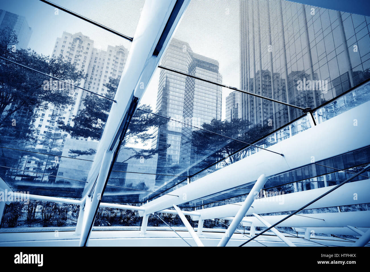 Glass ceiling outside the building Stock Photo - Alamy