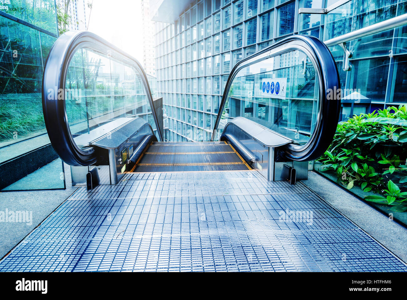 Guangzhou, China escalator streets Stock Photo - Alamy