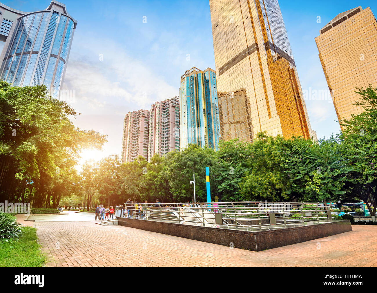 Skyscrapers downtown area of Guangzhou, China Stock Photo - Alamy