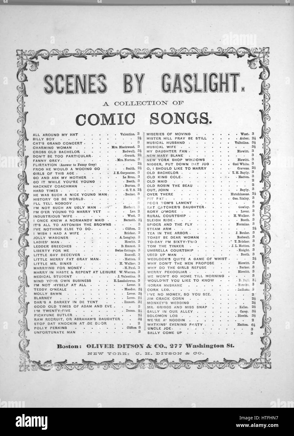 Sheet music cover image of the song 'Scenes By Gaslight A Collection of ...