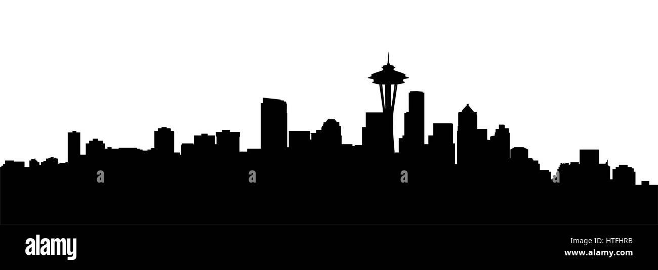 Outline seattle city skyline hi-res stock photography and images - Alamy