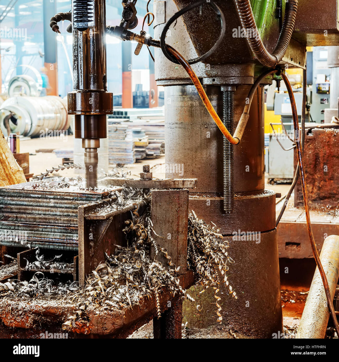 CNC drilling machine on the assembly line Stock Photo - Alamy
