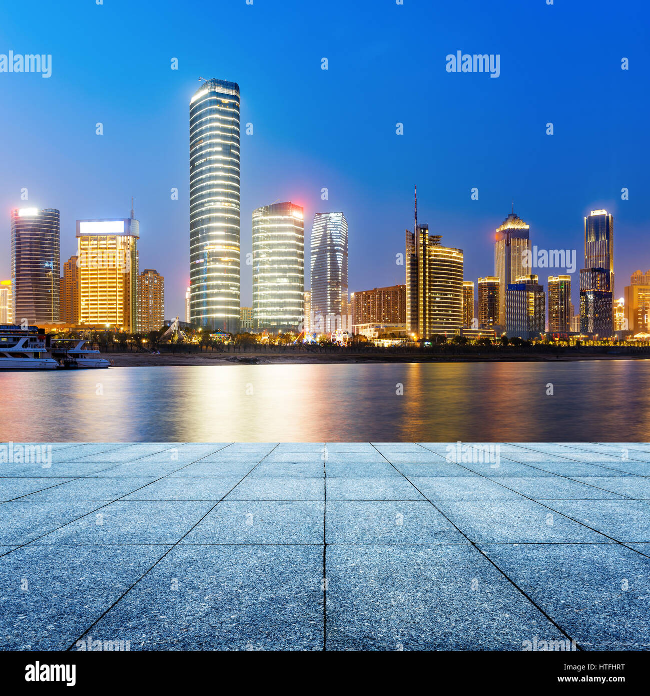 China Nanchang urban landscape, riverside landmarks Stock Photo - Alamy