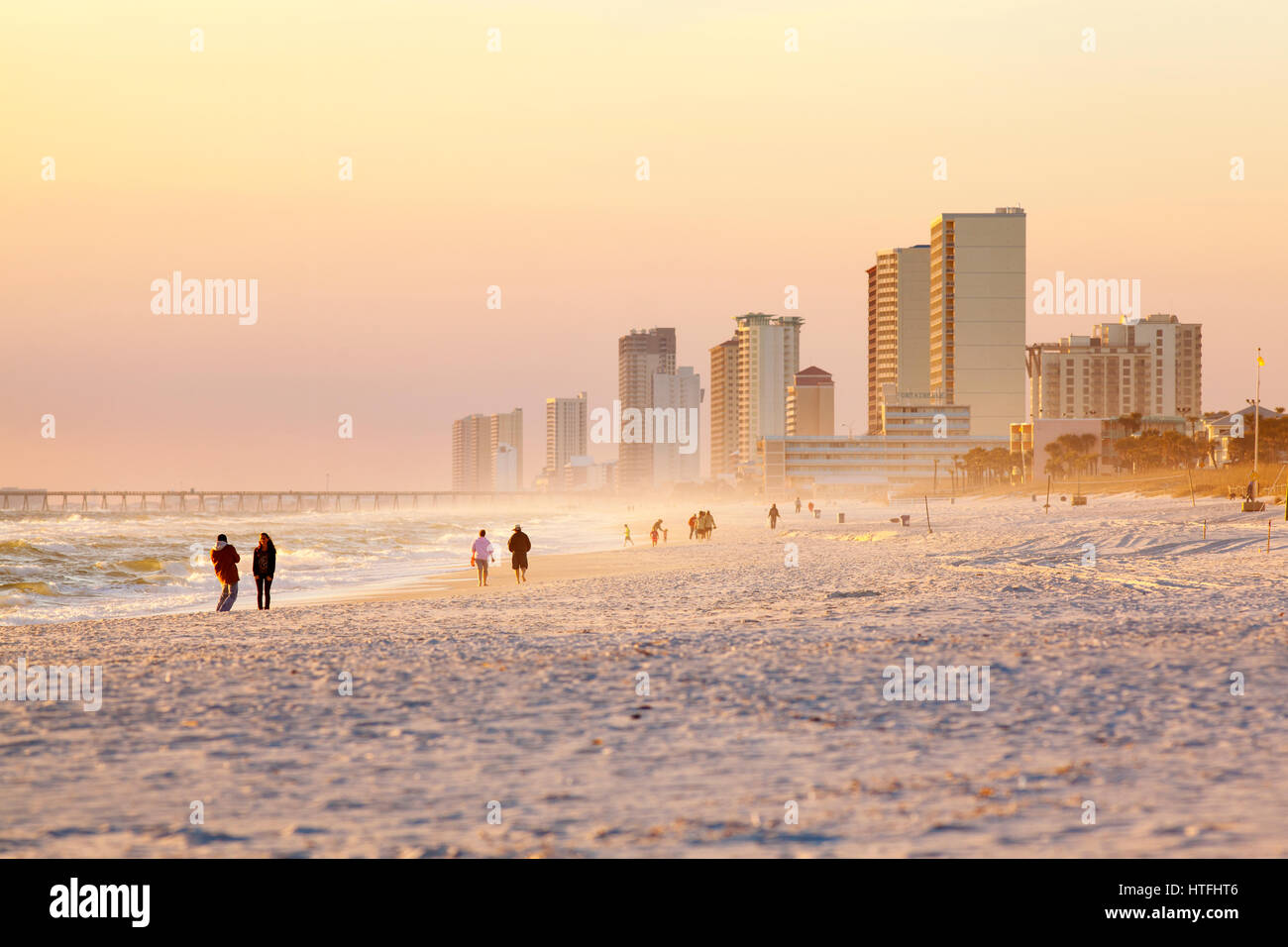 Panama City Beach, Florida at sunset Stock Photo - Alamy