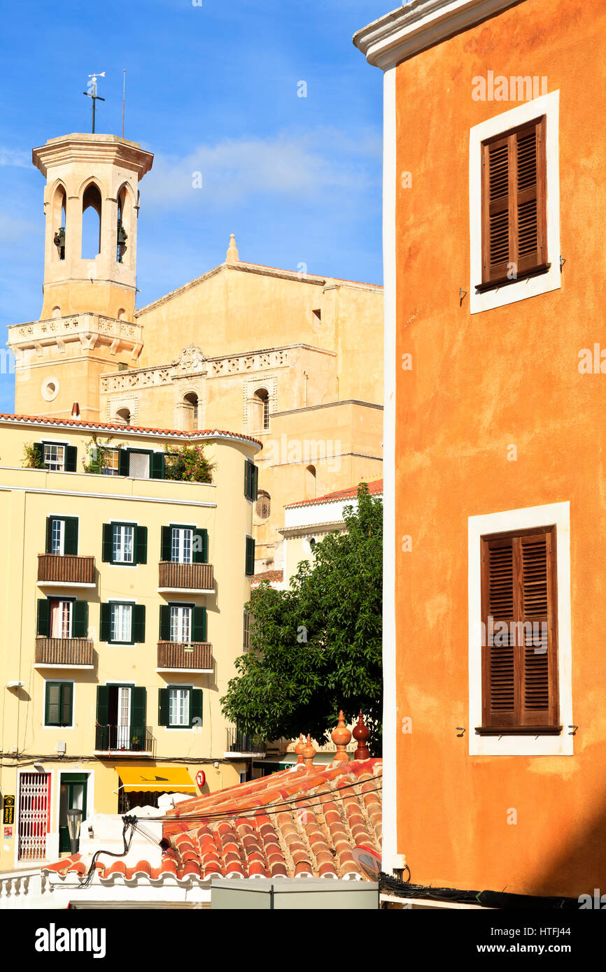 Iglesia Santa Maria Cathedral, Mahon, Minorca, Spain Stock Photo - Alamy