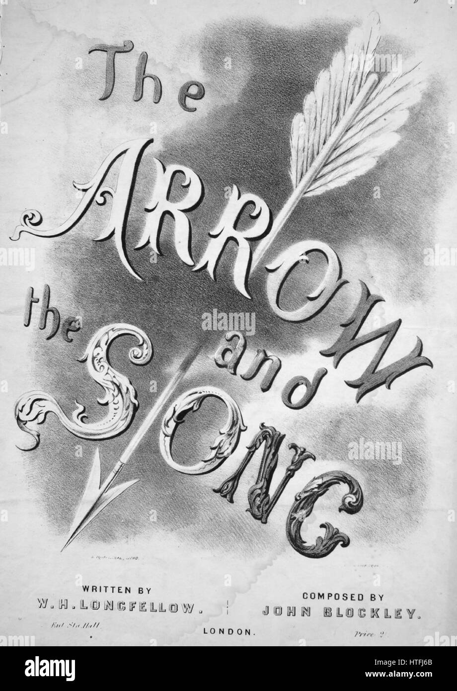 Sheet music cover image of the song 'The Arrow and the Song', with ...