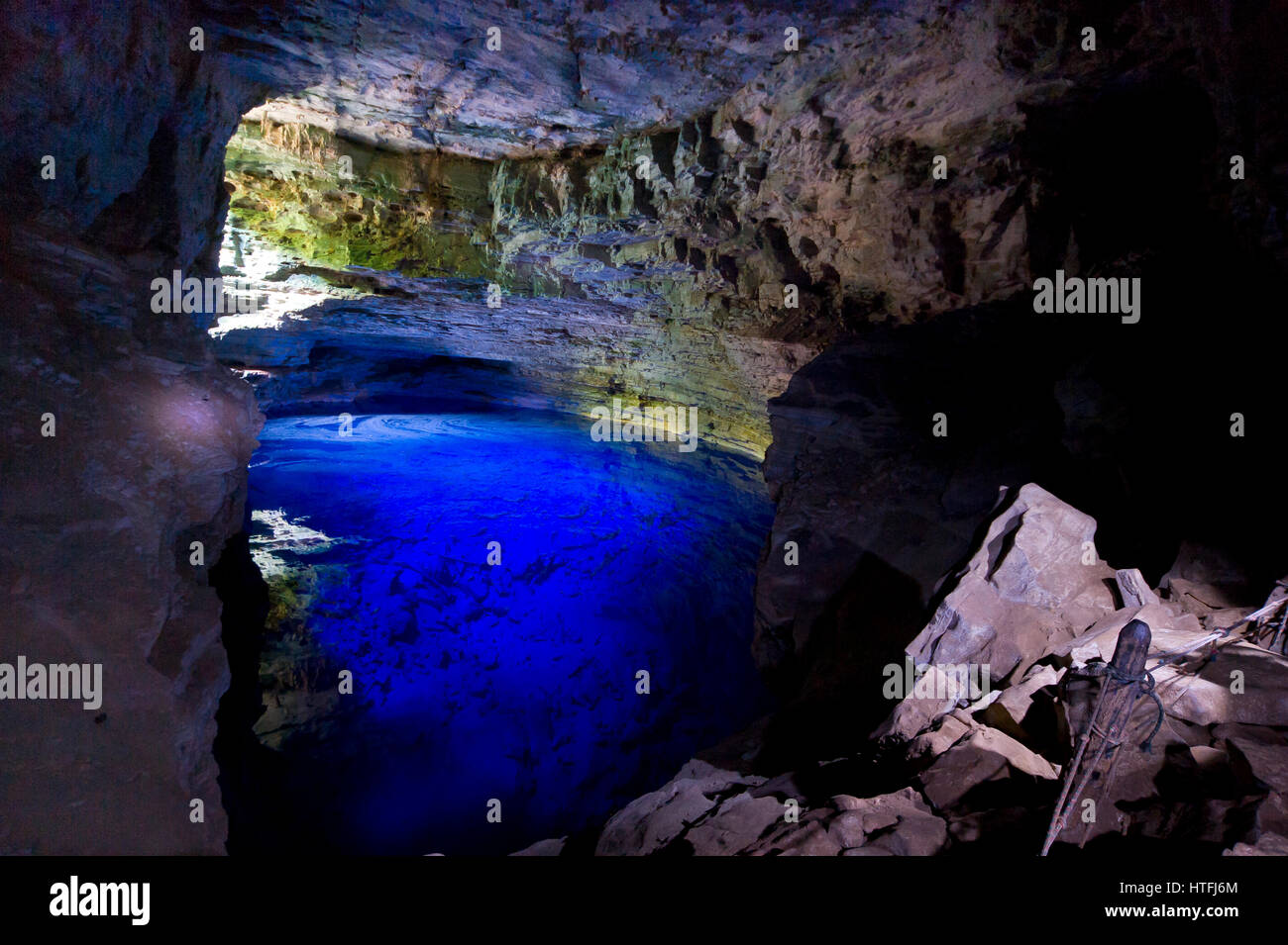 Poço Encantado one of the tourist attraction of Chapada Diamantina ...