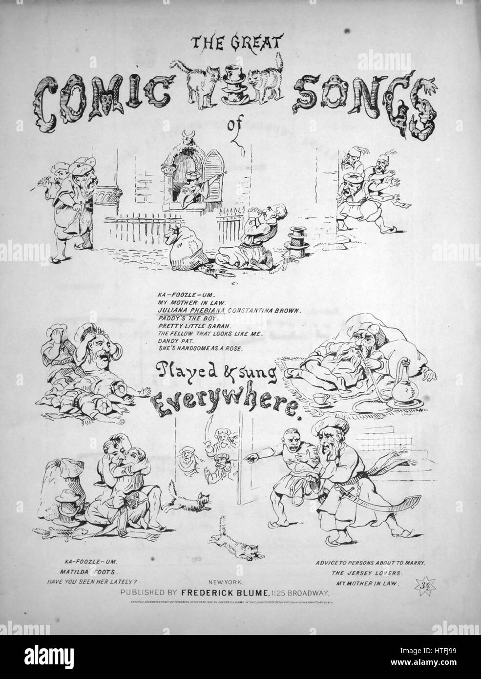 Sheet music cover image of the song 'The Great Comic Songs Juliana ...