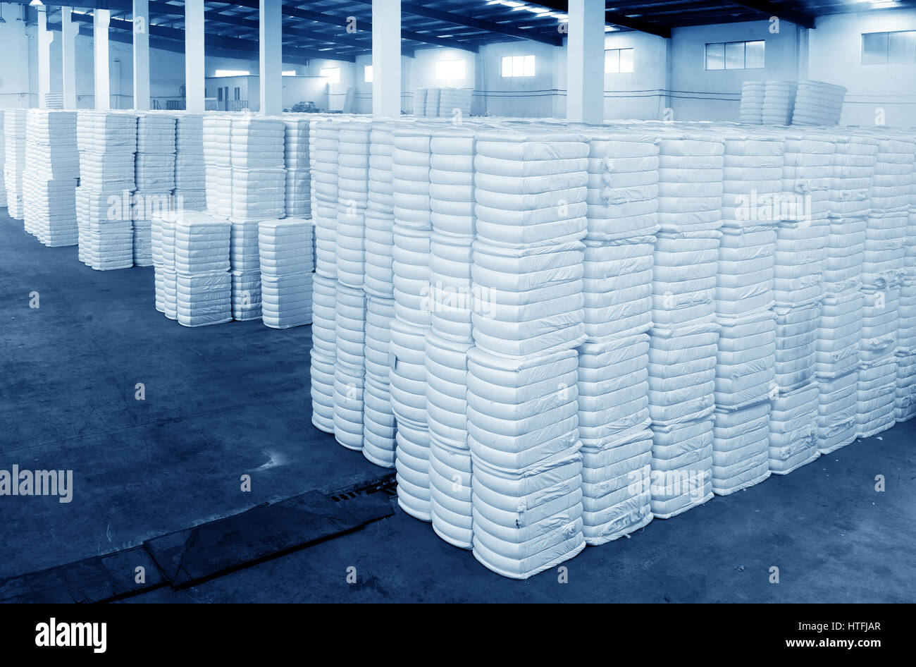 interior of a warehouse in a textile factory Stock Photo - Alamy