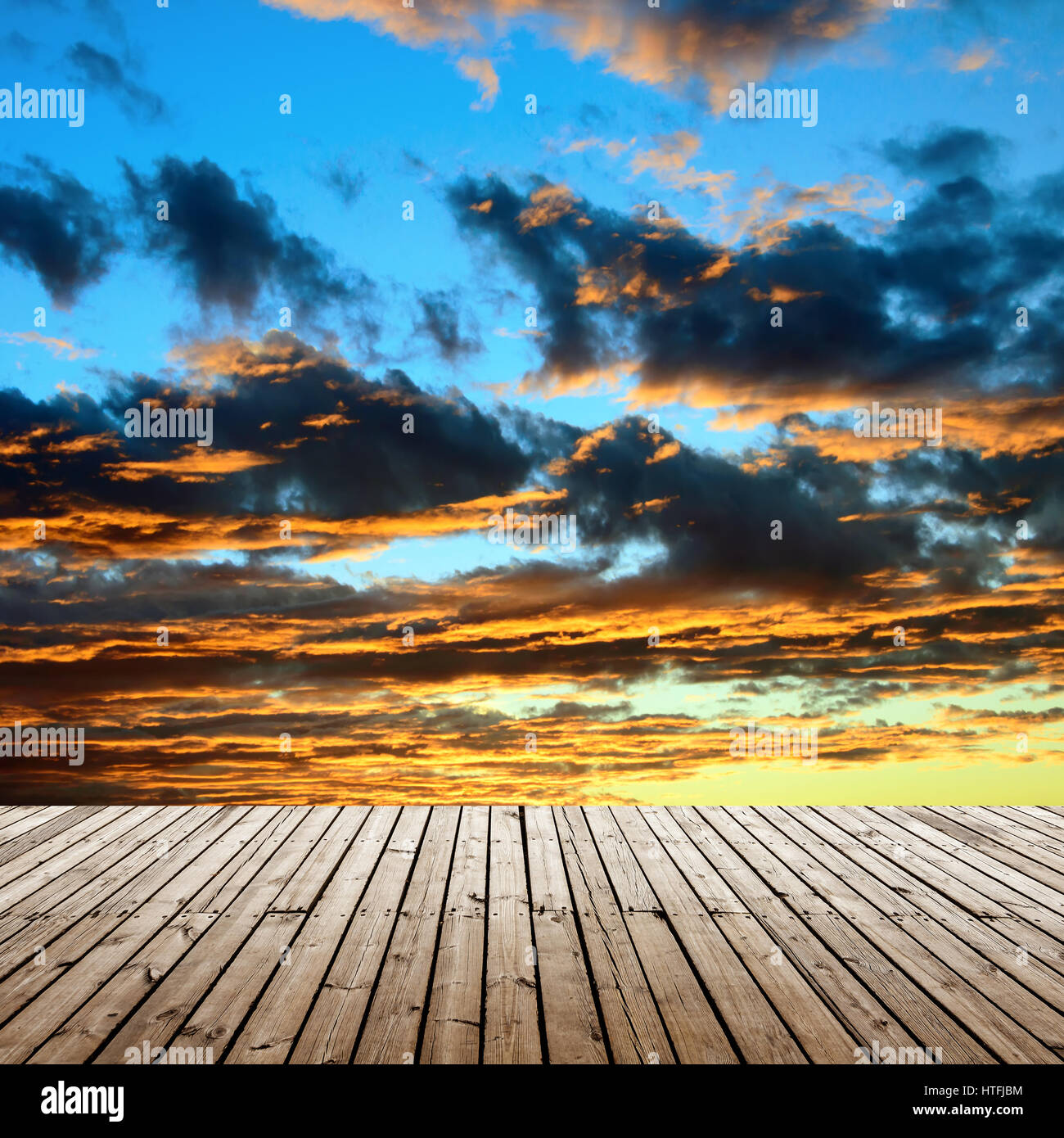 landscape golden sunset and sun beams through the cloud, view from ...