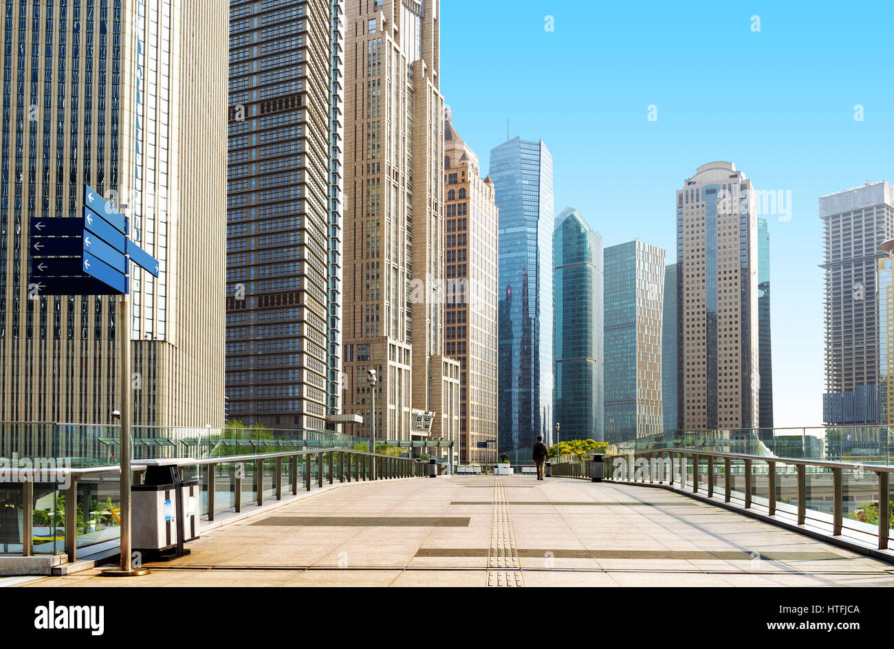 China Shanghai urban landscape, landmark building in Shanghai, in April ...