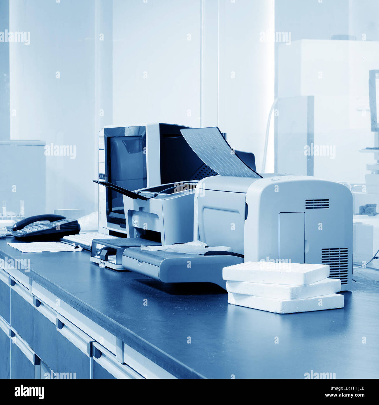 Modern Office, PC, printers and copiers and other equipment Stock Photo ...