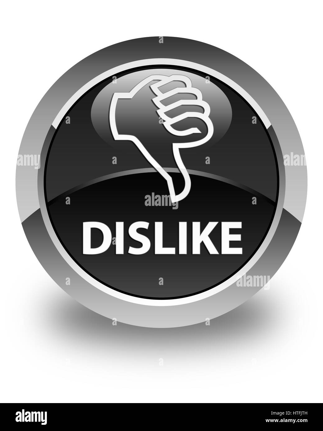 Dislike isolated on glossy black round button abstract illustration ... Dislike isolated on glossy black round button abstract illustration ...