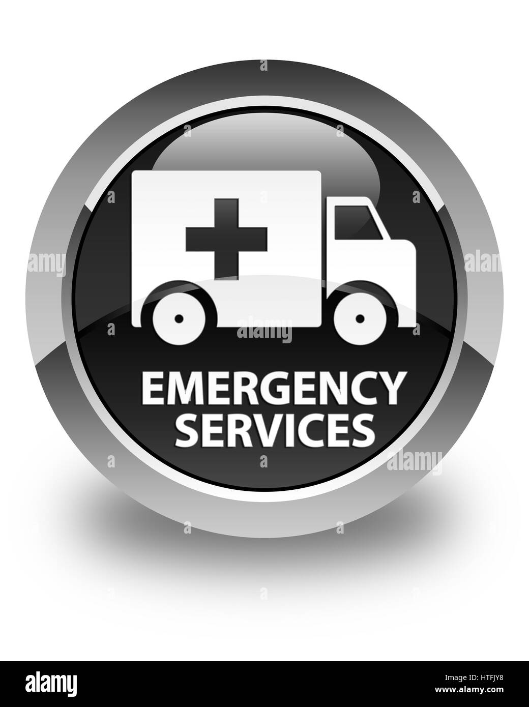 Emergency services sign Black and White Stock Photos & Images - Alamy