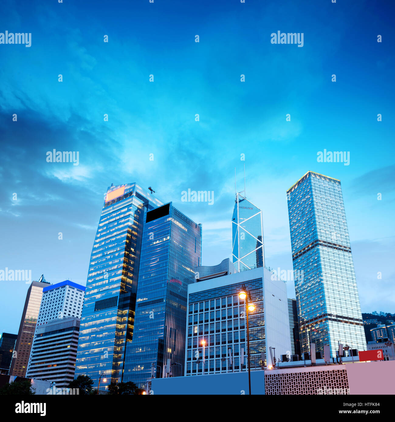 Hong Kong night, the city's modern high-rise Stock Photo - Alamy