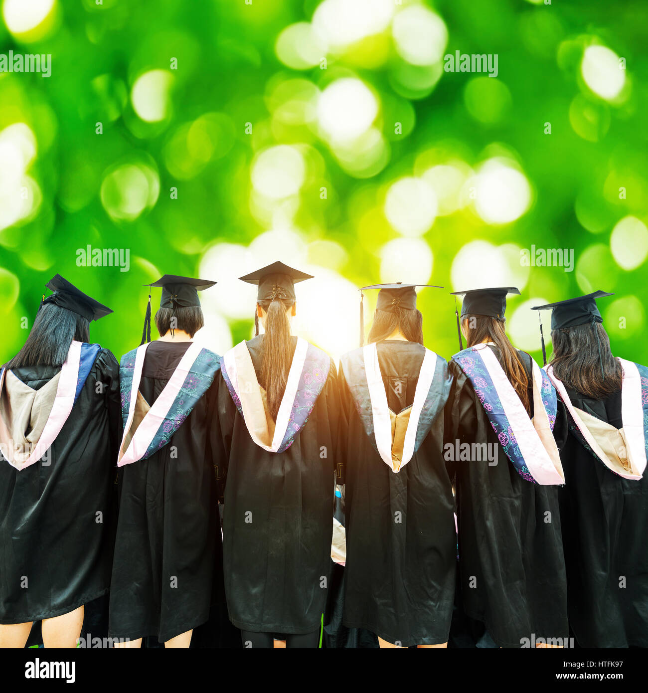 Graduates in the distant background of the woods Stock Photo - Alamy