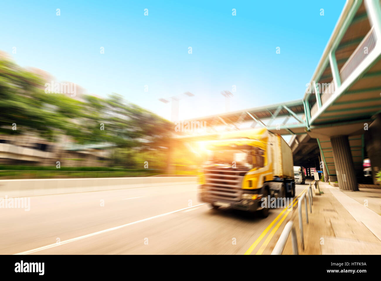 High-speed truck, motion blur pictures Stock Photo - Alamy