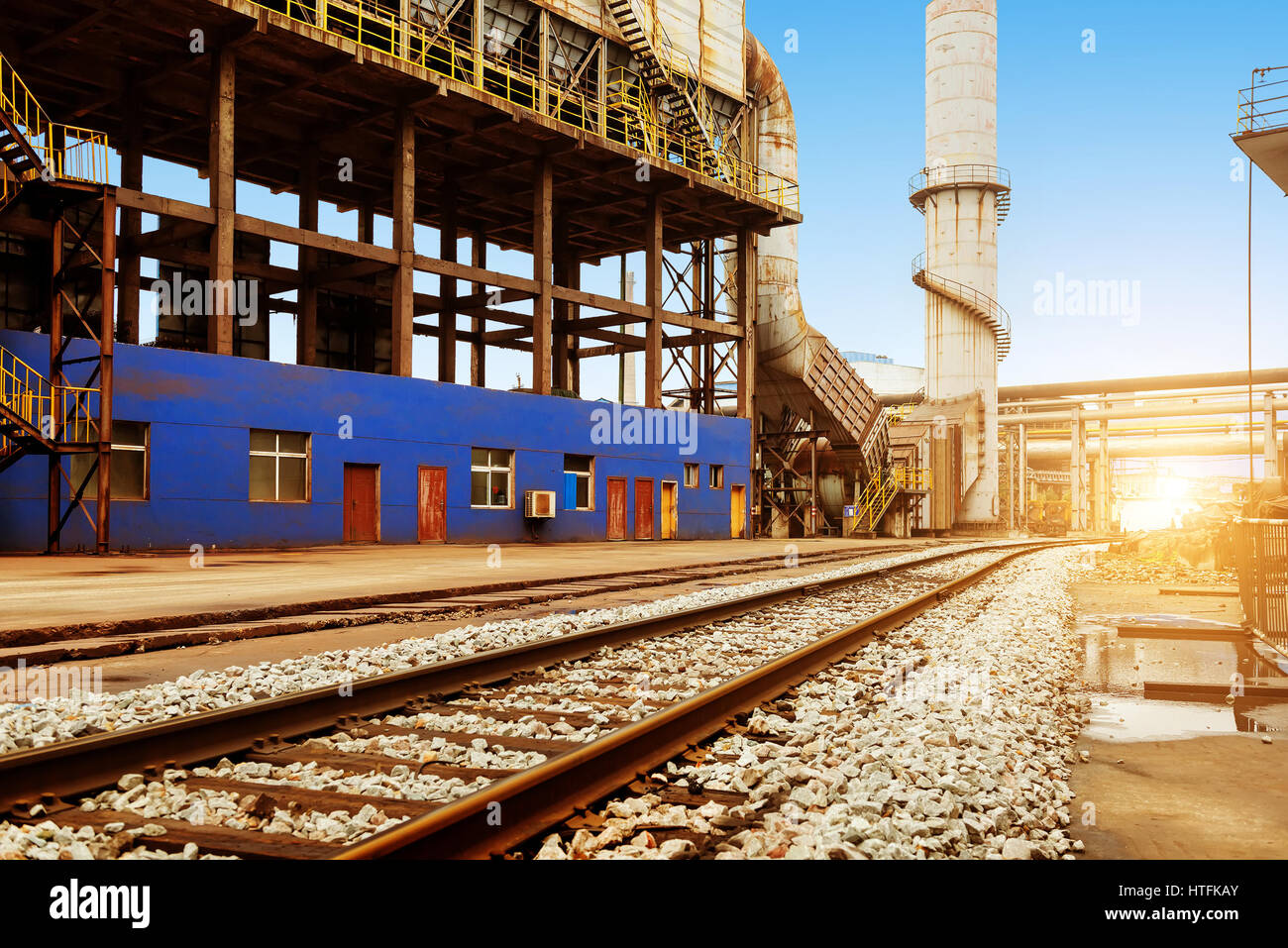 Iron and steel industry landscape, Shanghai, China Stock Photo - Alamy
