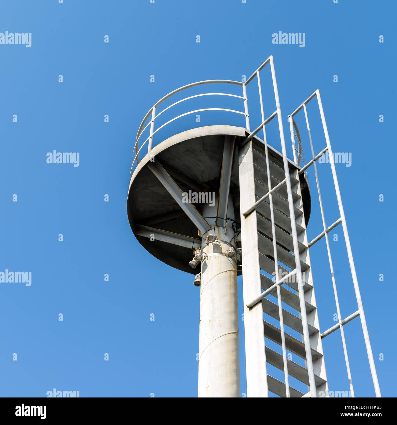 Watchtower under the blue sky background Stock Photo - Alamy
