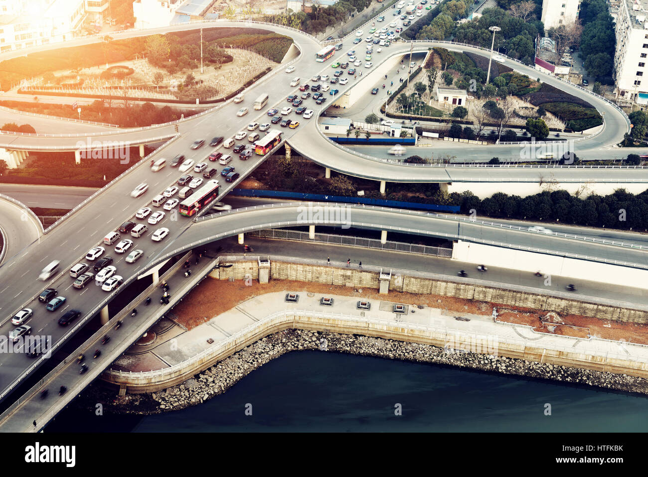 Aerial view of the Stack Interchange Stock Photo - Alamy