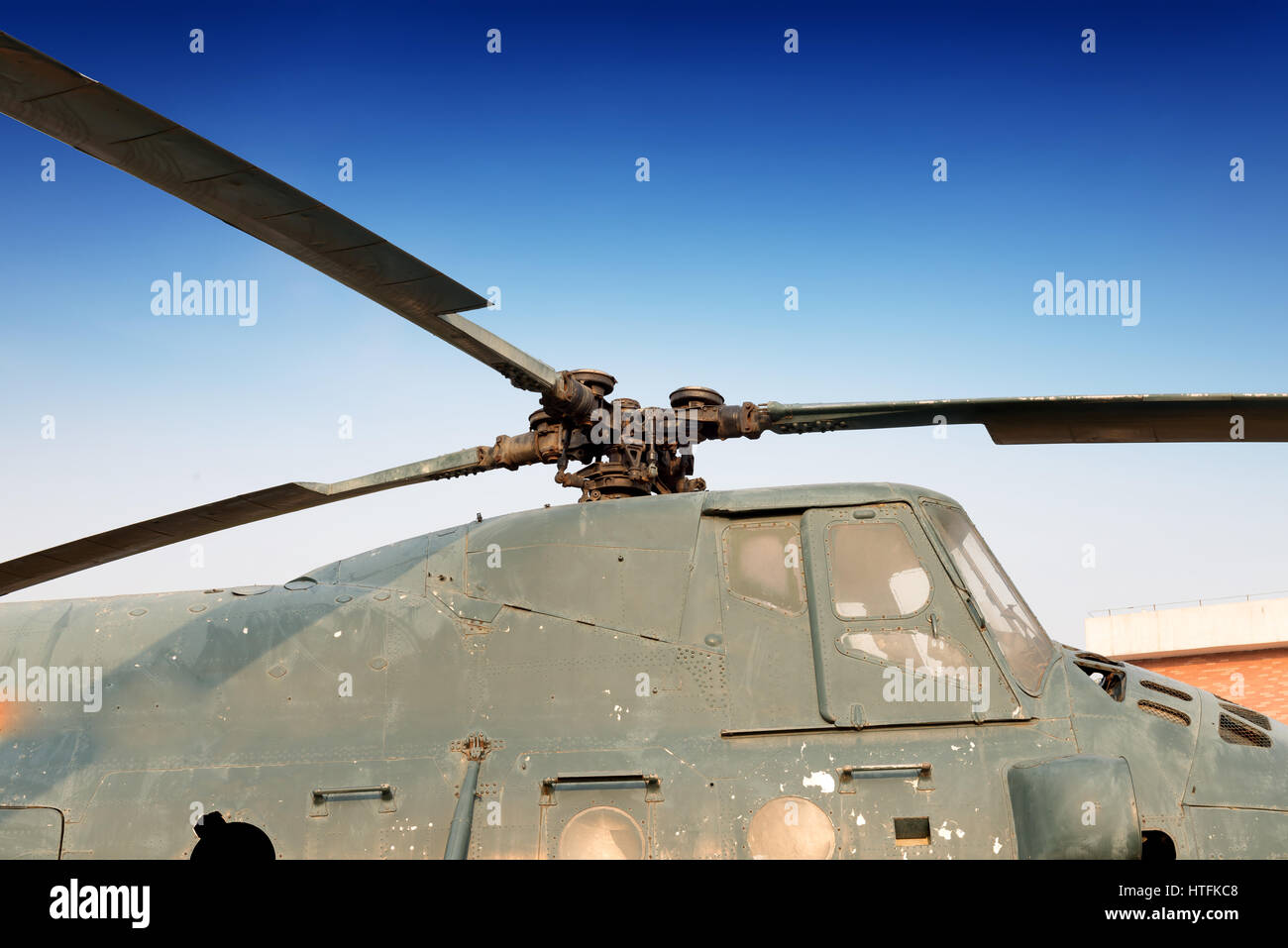 Scrapped helicopter close-up Stock Photo - Alamy