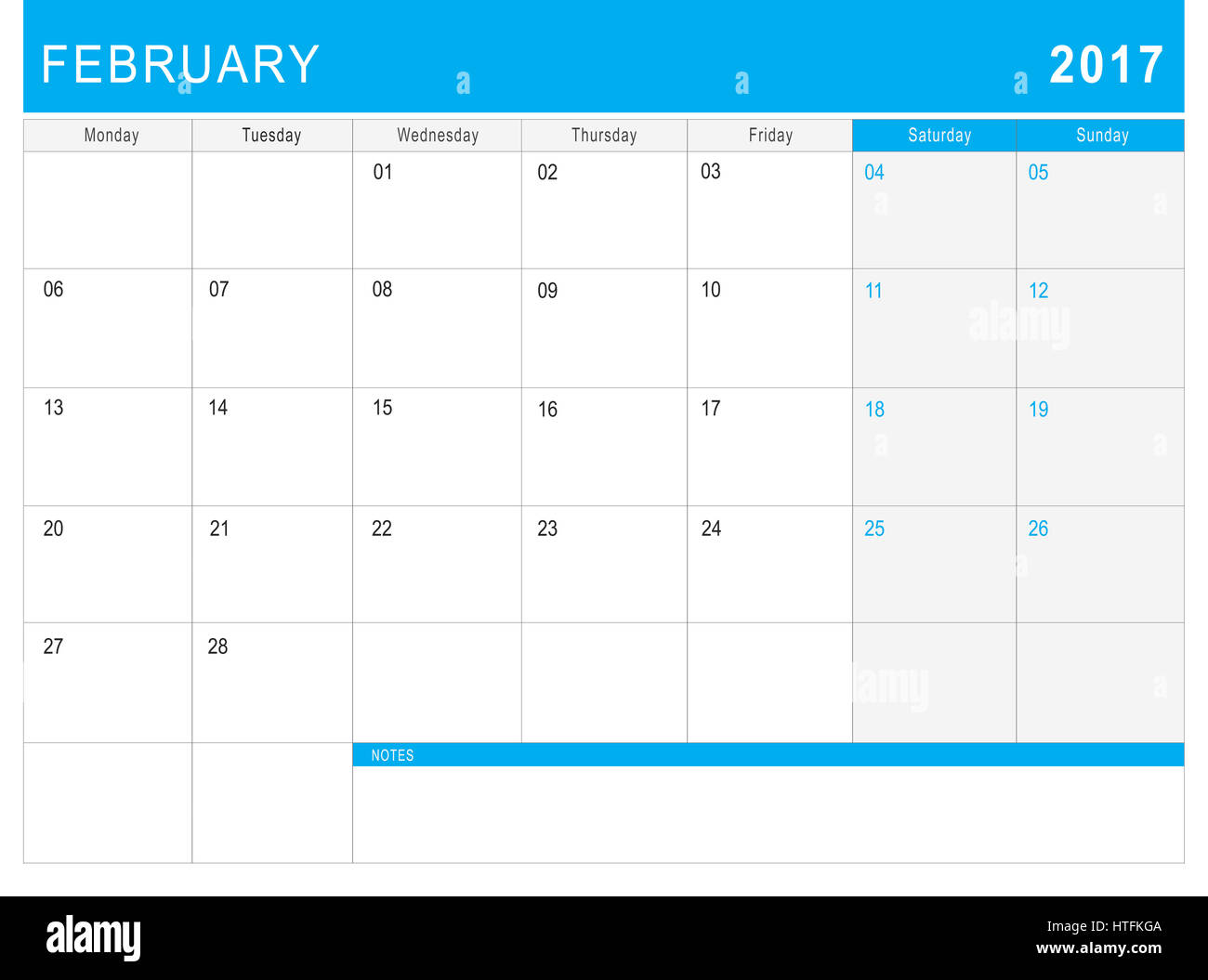 2017 calendar february hi-res stock photography and images - Alamy