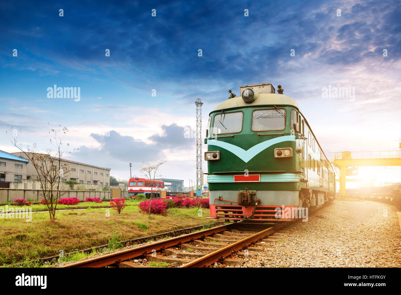Passenger train passing in beautiful hi-res stock photography and ...