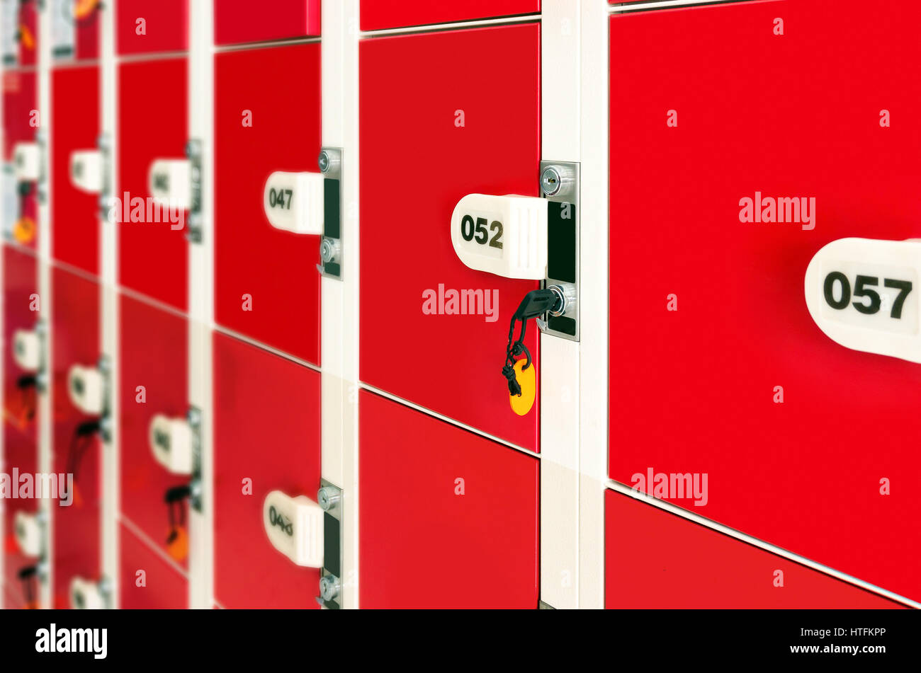Red lockers hi-res stock photography and images - Alamy