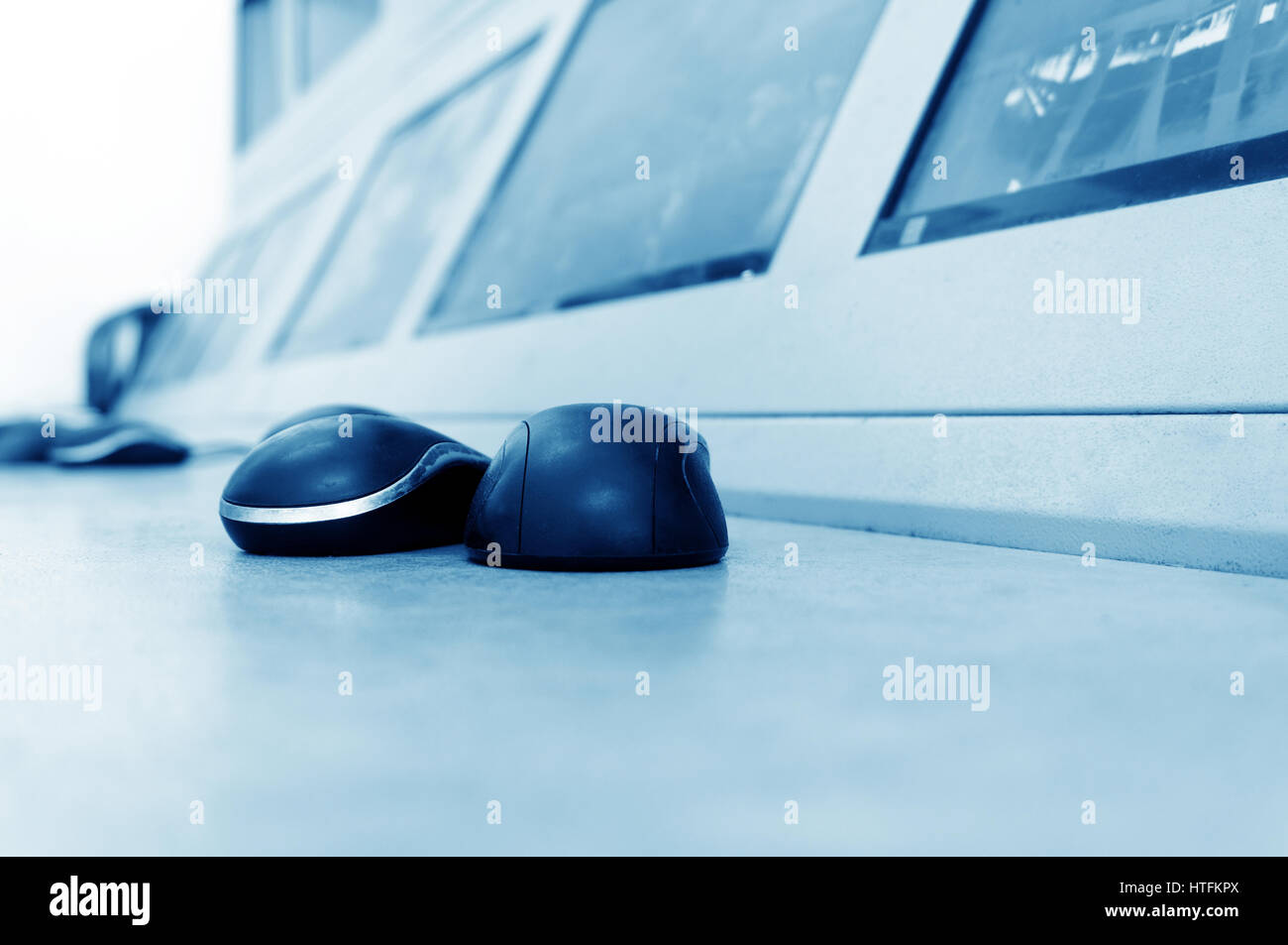 Computers in the computer laboratories or study room Stock Photo - Alamy