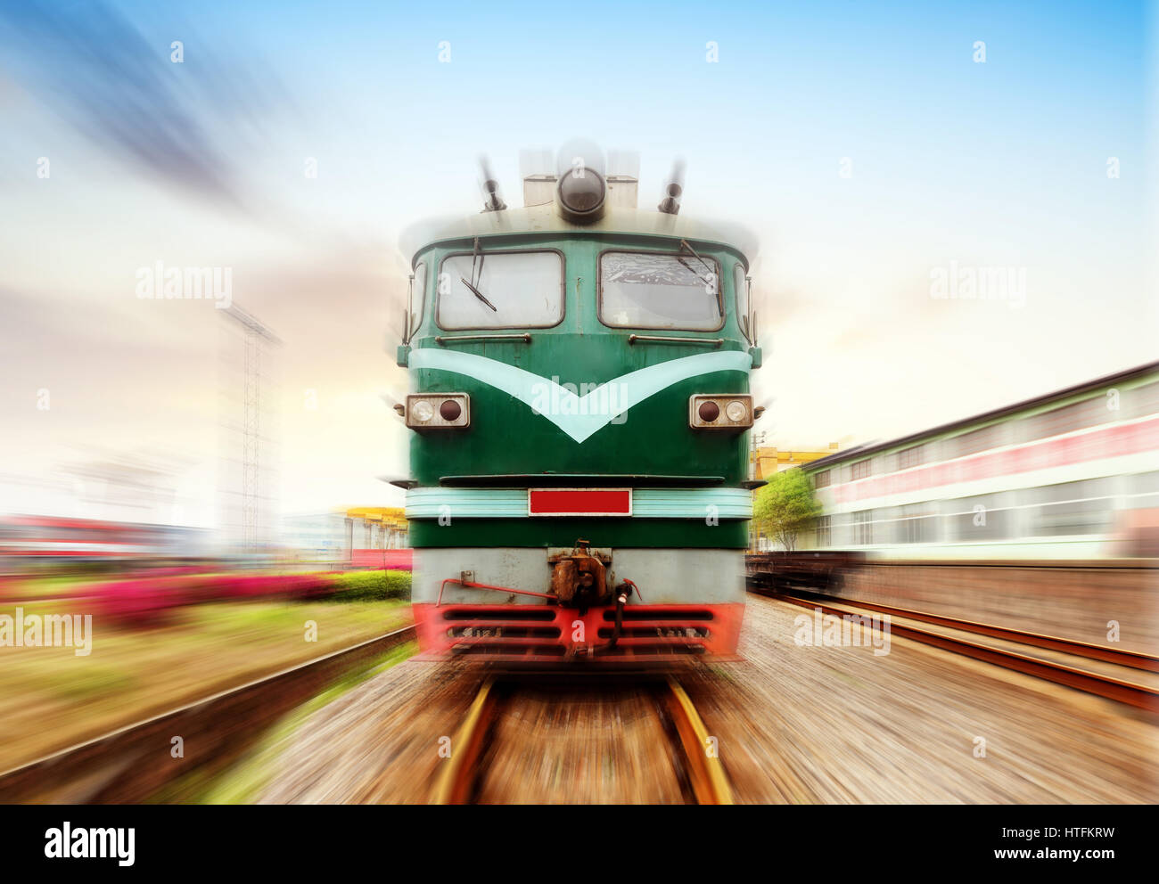 Passenger train passing in beautiful hi-res stock photography and ...