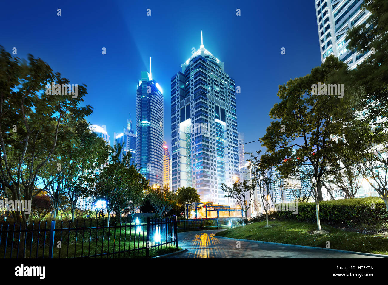 Shanghai Pudong New Area, skyscrapers metropolis, in April 2015 Stock ...