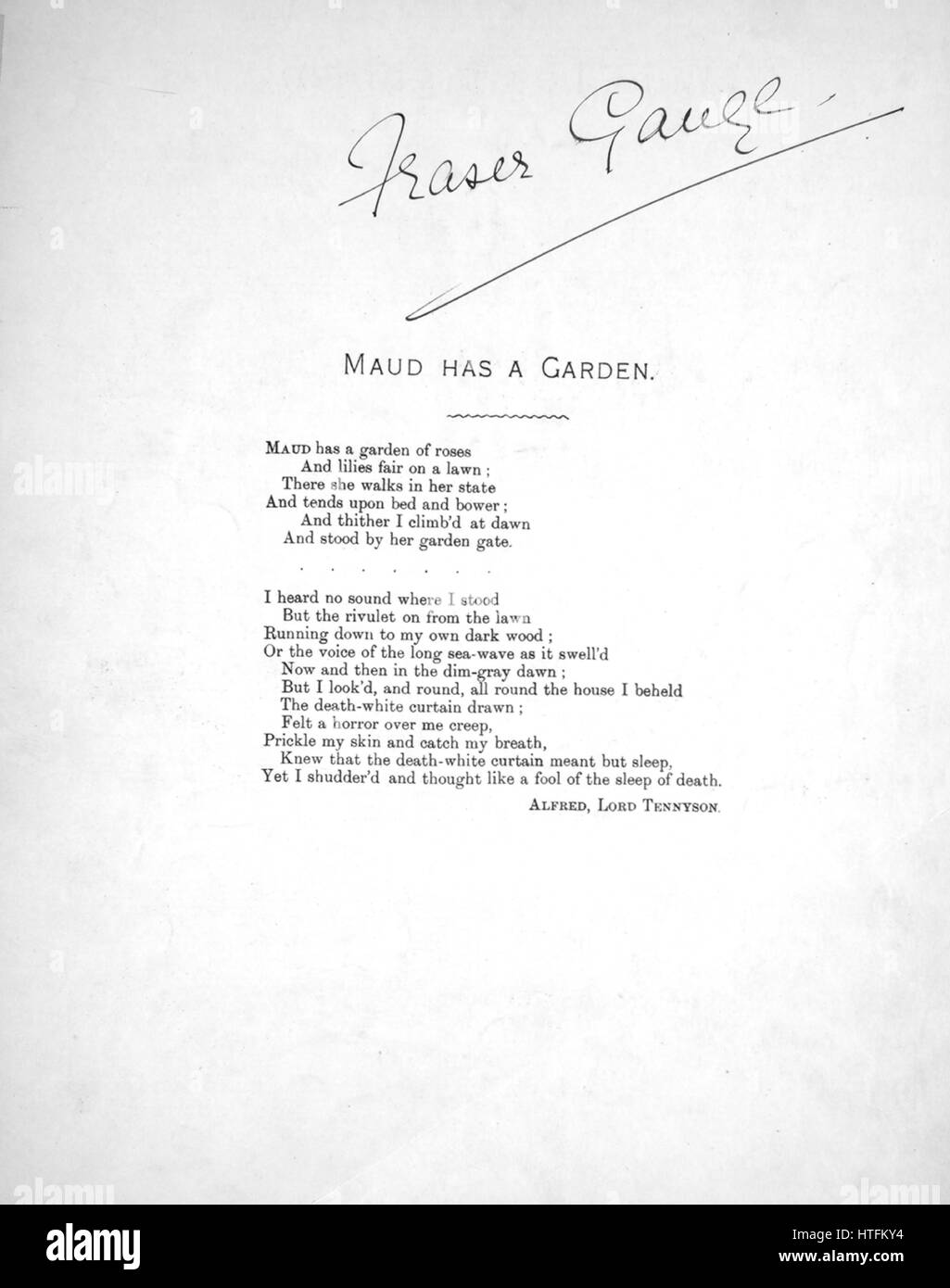 Lord tennyson poem hi-res stock photography and images - Alamy