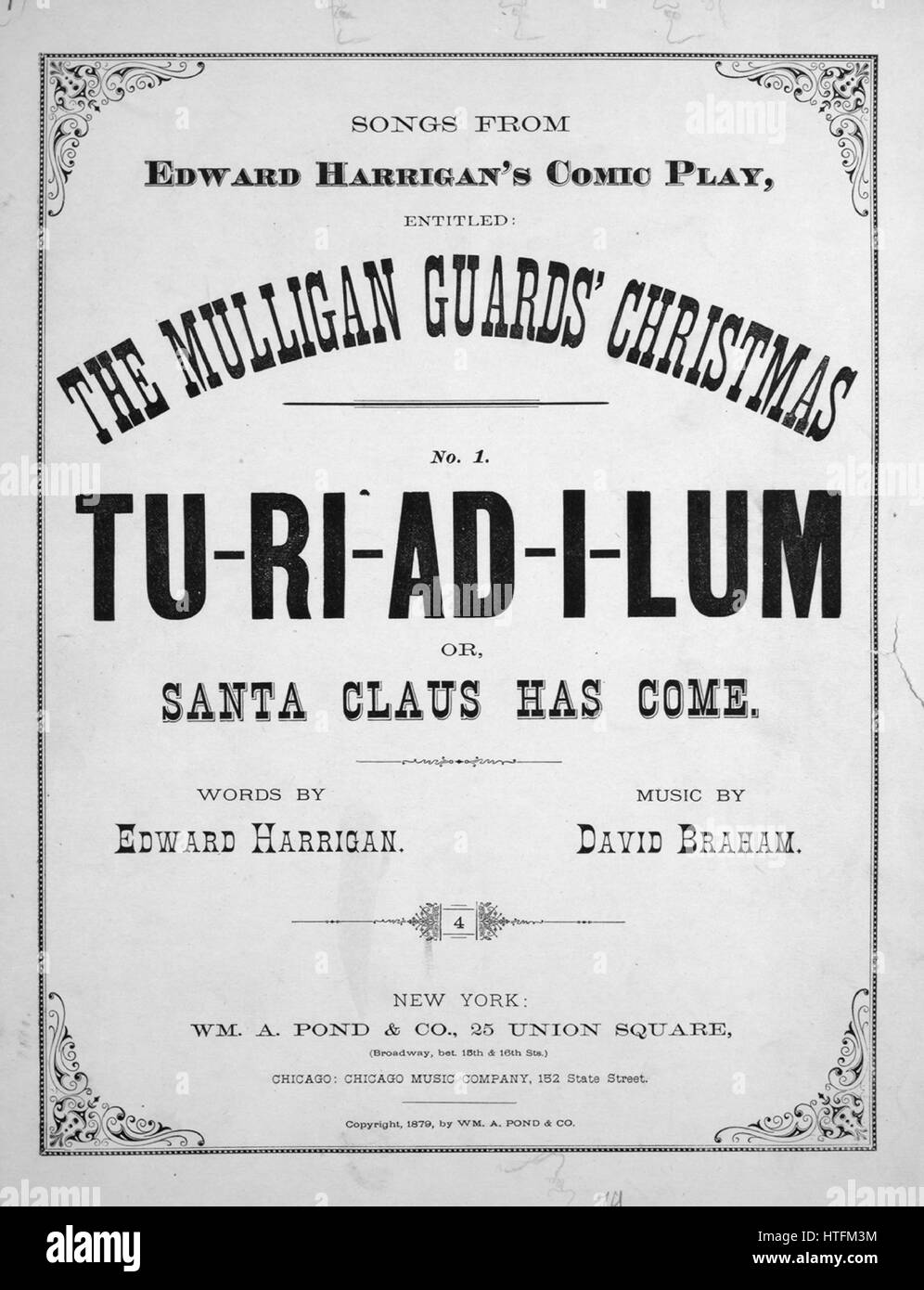 Composition santa claus christmas Black and White Stock Photos & Images ...