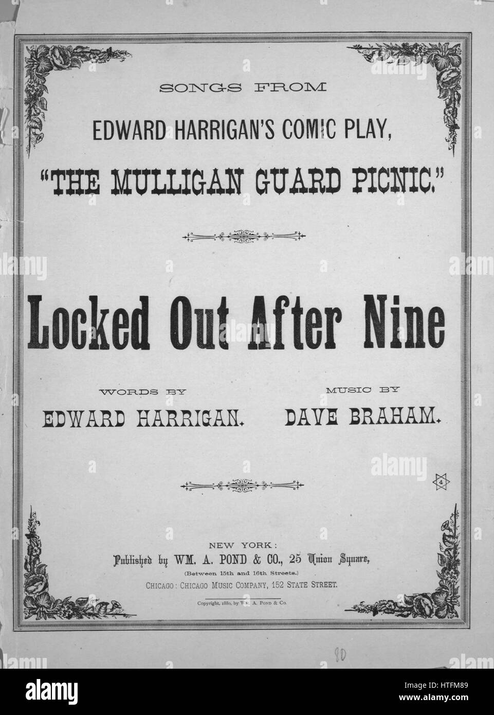Sheet music cover image of the song 'Songs From Edward Harrigan's Comic ...