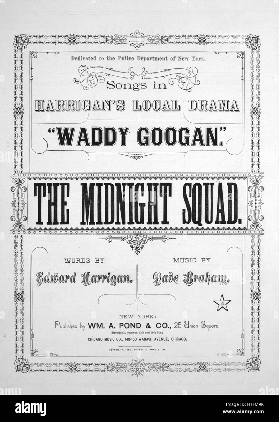 Sheet music cover image of the song 'Songs in Harrigan's Local Drama ...