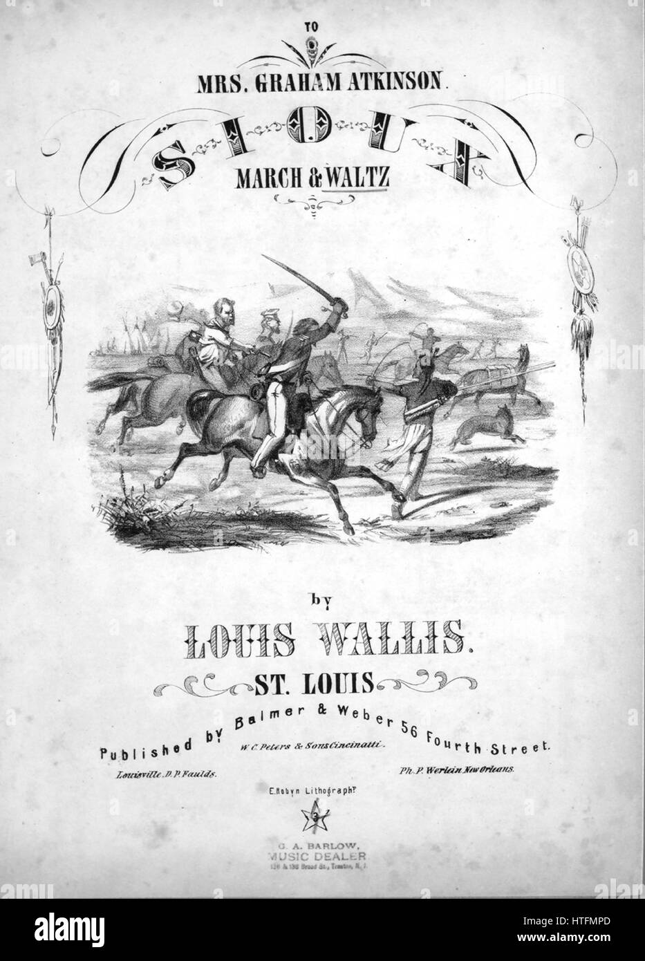 Sheet music cover image of the song 'Sioux Waltz', with original ...